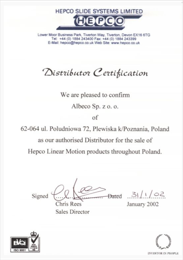 Albeco - www.albeco.com.pl - Hepco Motion