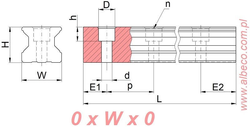 Albeco - www.albeco.com.pl - HDR35-2219L, 20-39 THK - Prowadnica profilowa