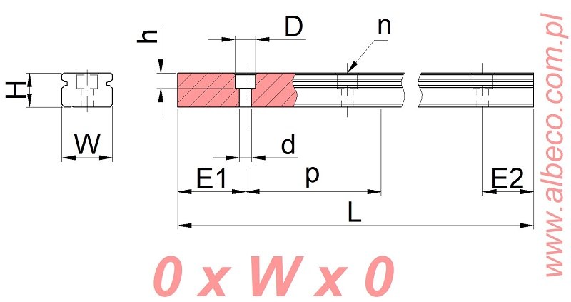 Albeco - www.albeco.com.pl - TKDM12-G2 /0349, 12-12 INA - Prowadnica profilowa, ze stali ...