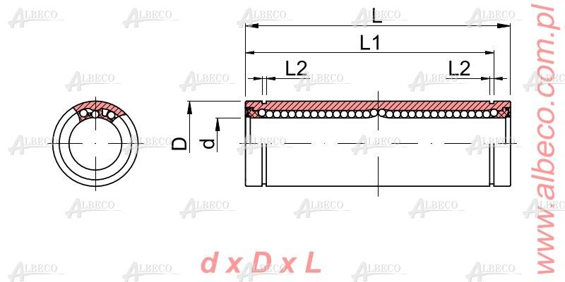 Albeco.com.pl - the best maintenance store - LM8LUU THK - Linear ball ...