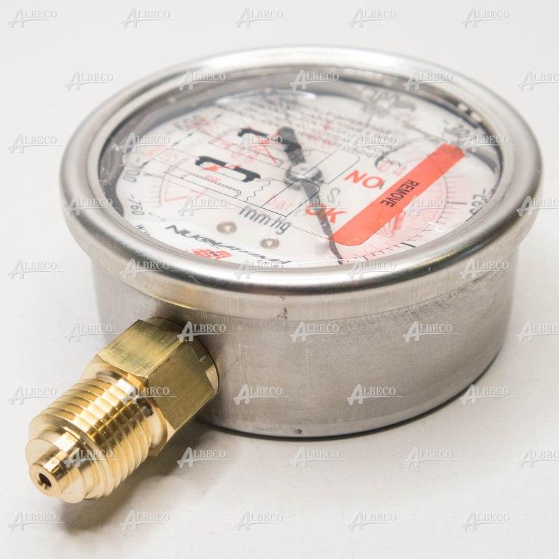 Albeco.com.pl - the best maintenance store - Wakuometr glicerynowy radialny -1/0 bar/mmHg, G 1/4 ...