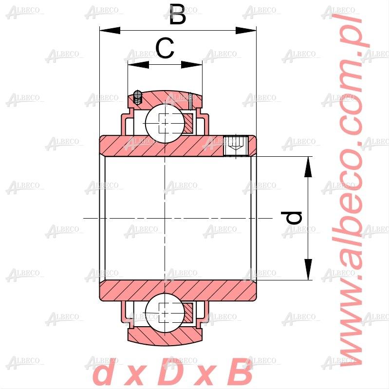 Albeco - www.albeco.com.pl - UC204BHTSZZ 280C BECO - Łożysko samonastawne