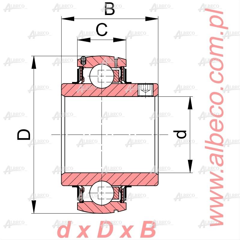 Albeco - www.albeco.com.pl - UC211-32 FBJ - Łożysko samonastawne