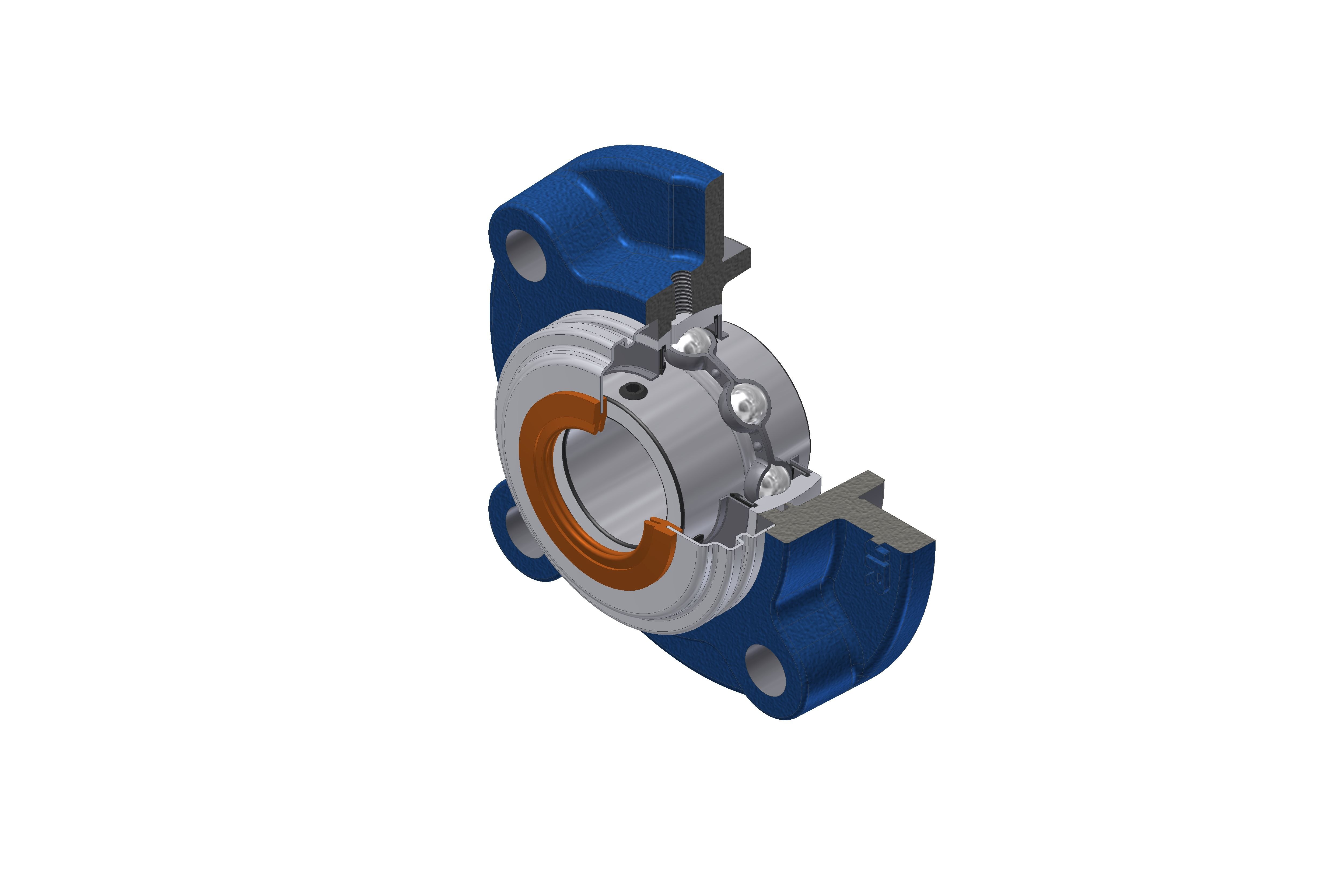 Albeco - www.albeco.com.pl - UCFC206CO SNR - Zespół z oprawą żeliwną z osłoną blaszaną przelotową