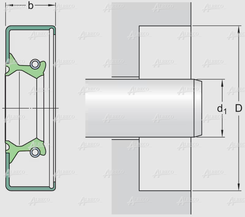 Albeco - www.albeco.com.pl - 14876 SKF - Uszczelnienie dwuwargowe