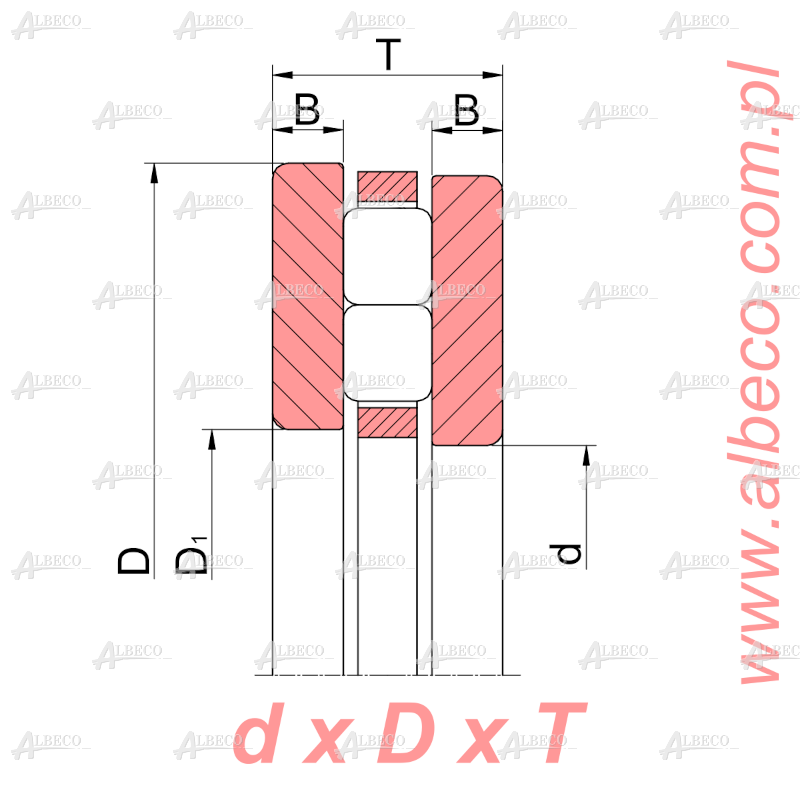 Albeco - www.albeco.com.pl - 89312-TV INA - Łożysko oporowe wałeczkowe