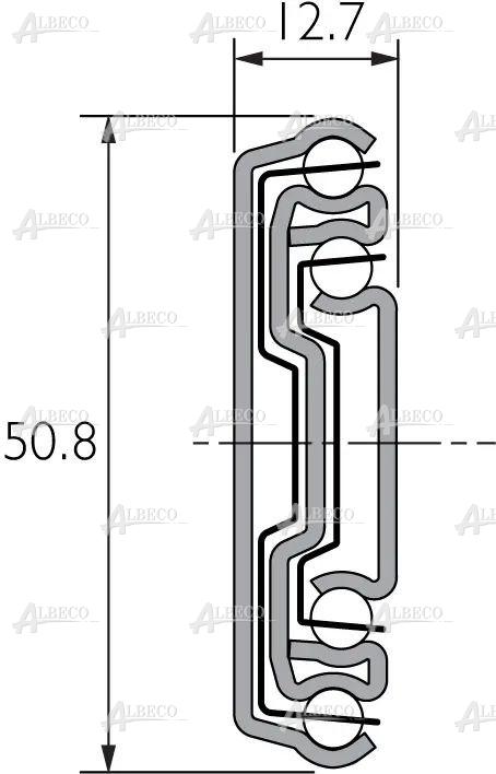 Albeco - www.albeco.com.pl - DZ3307-0020-2 ACCURIDE - Prowadnica teleskopowa, ocynk, wysuw 100% ...