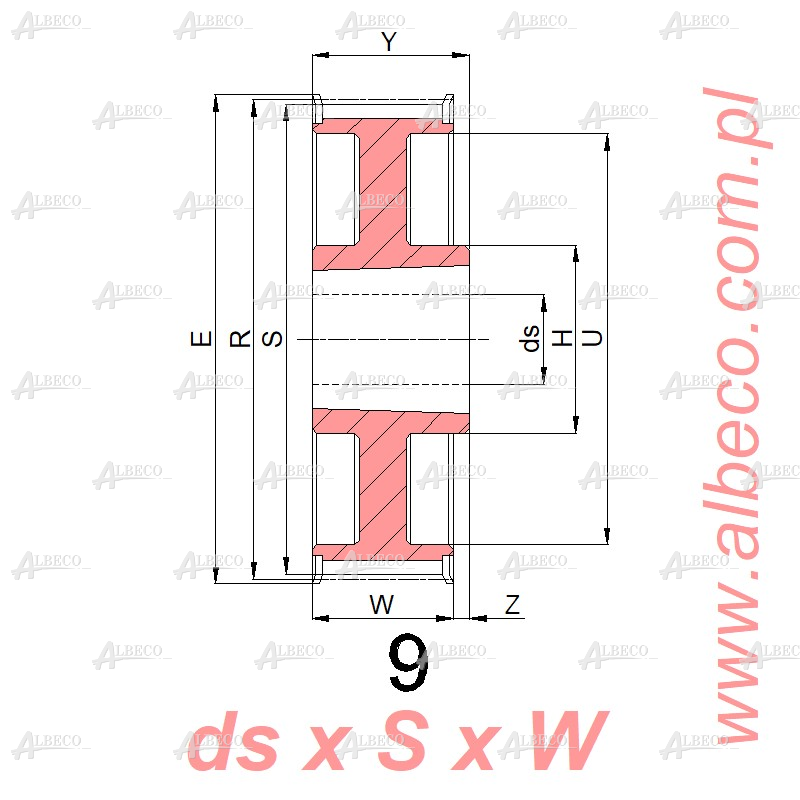 Albeco.com.pl - the best maintenance store - HDB64-8M30 SIT - Pulley
