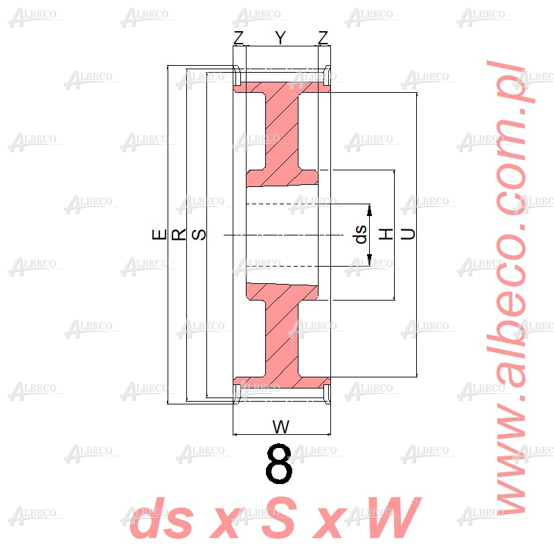 Albeco.com.pl - the best maintenance store - HDB64-8M50 SIT - Pulley