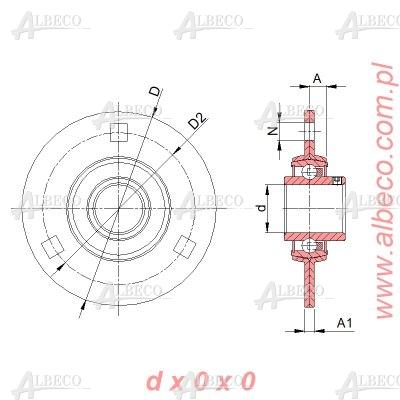 Albeco - www.albeco.com.pl - PF 20 TF SKF - Zespół z oprawą blaszaną ocynkowaną